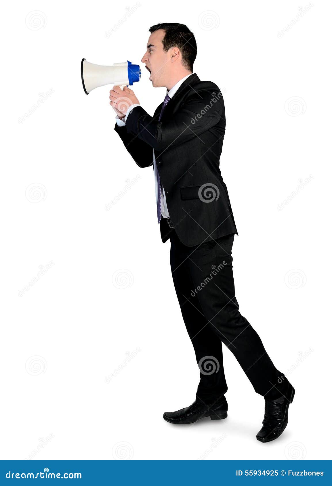 Business Man with Loudspeaker Stock Image - Image of loud, concept ...