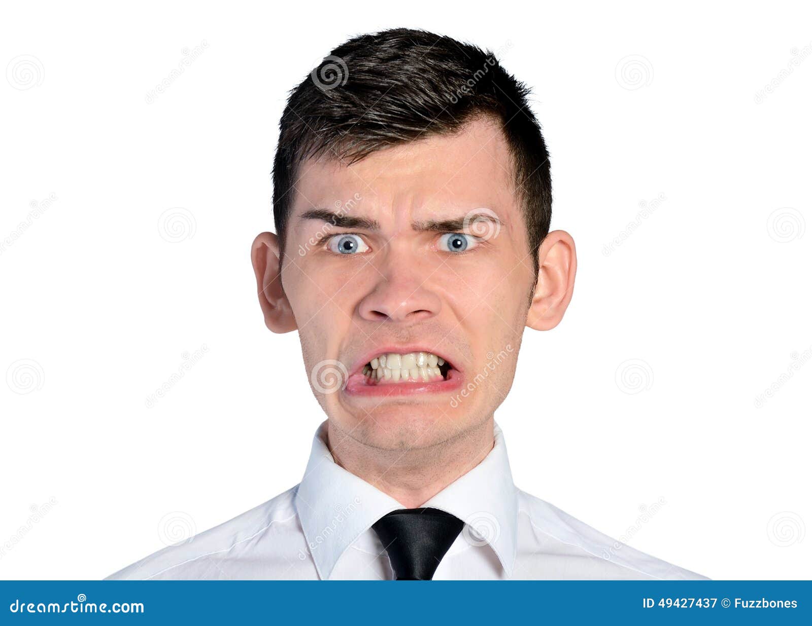 Business man mad face stock image. Image of portrait - 49427437
