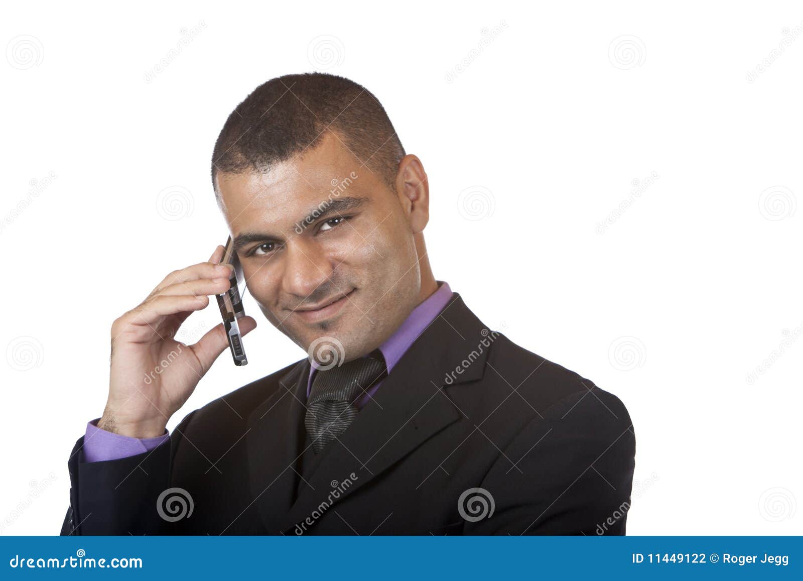 Business Man Makes Telephone Call Stock Photo - Image of company ...