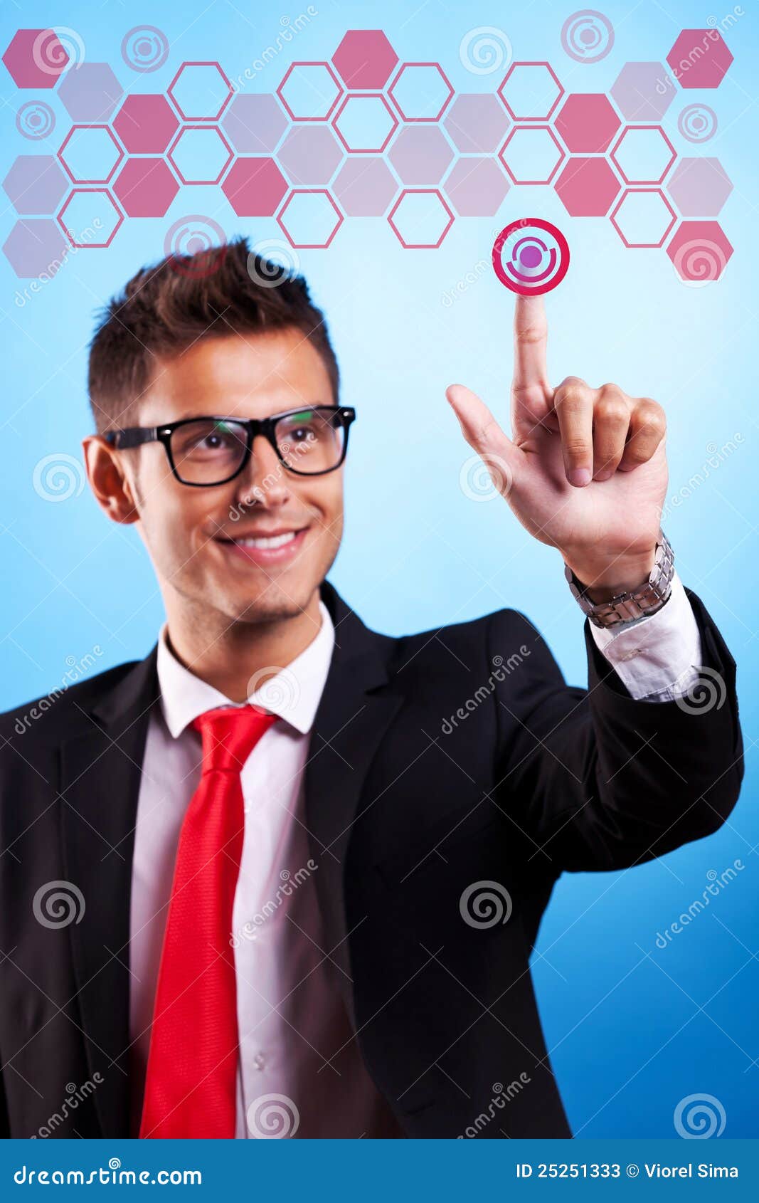 Business Man Making a Choice Stock Image - Image of navigation ...