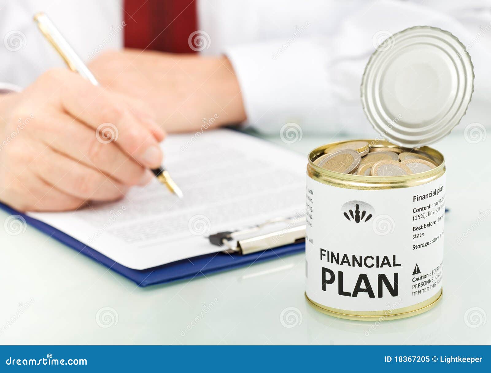 Business Man Making Financial Plan Stock Image - Image of analyzing ...
