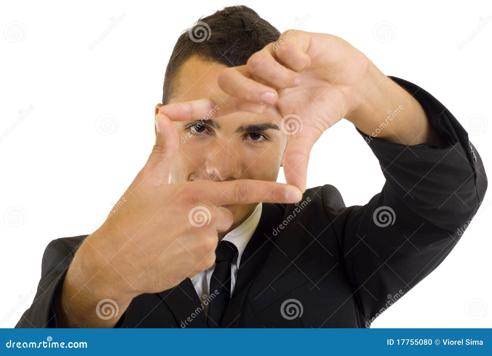 Business Man Making Hand Frame Stock Photo - Image of composition, hand ...