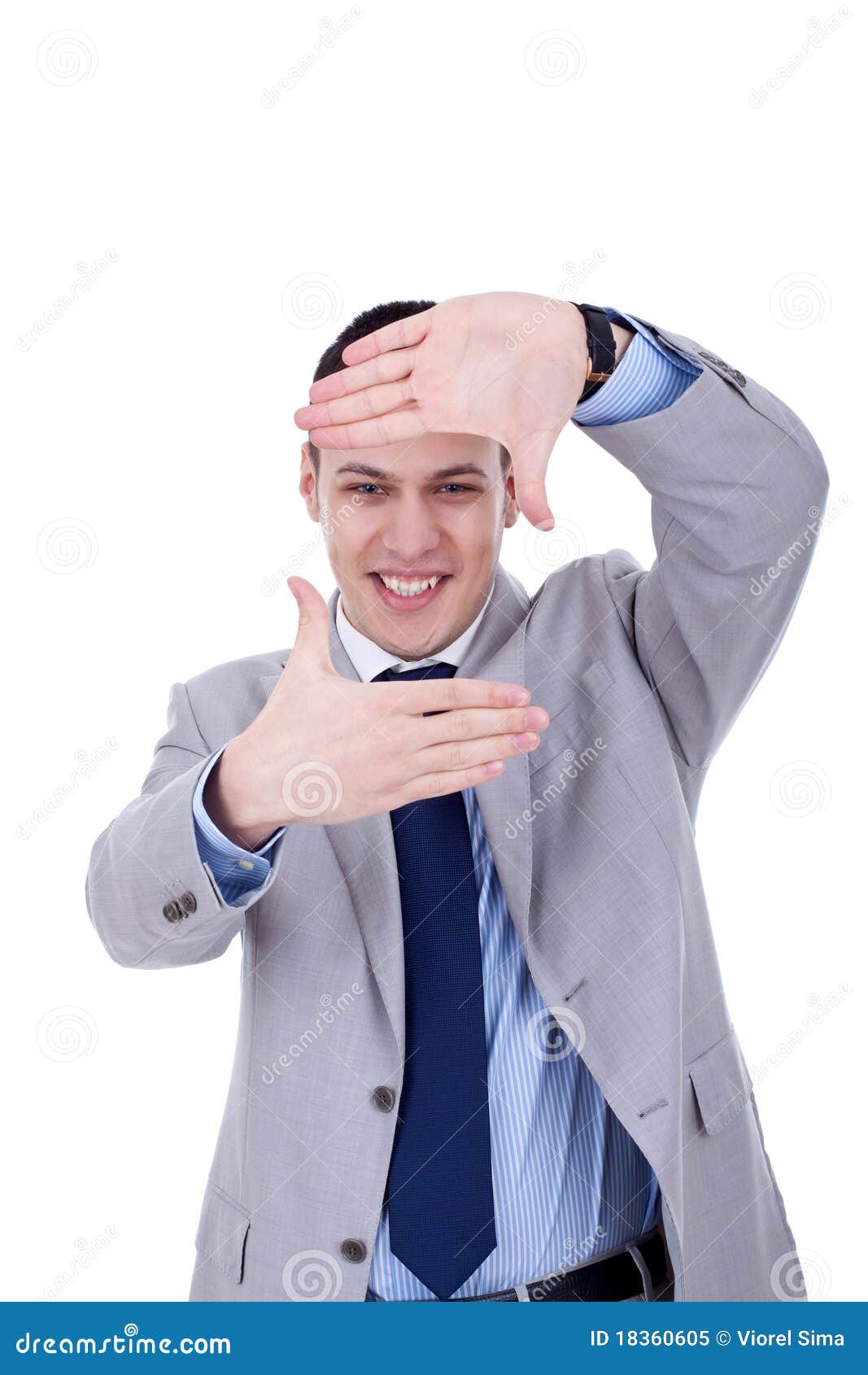 Business Man Making a Hand Frame Stock Image - Image of adult, dream ...