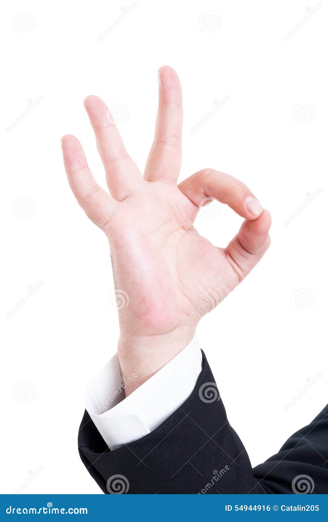 Business Man Making Ok or Perfect Gesture Stock Photo - Image of body ...