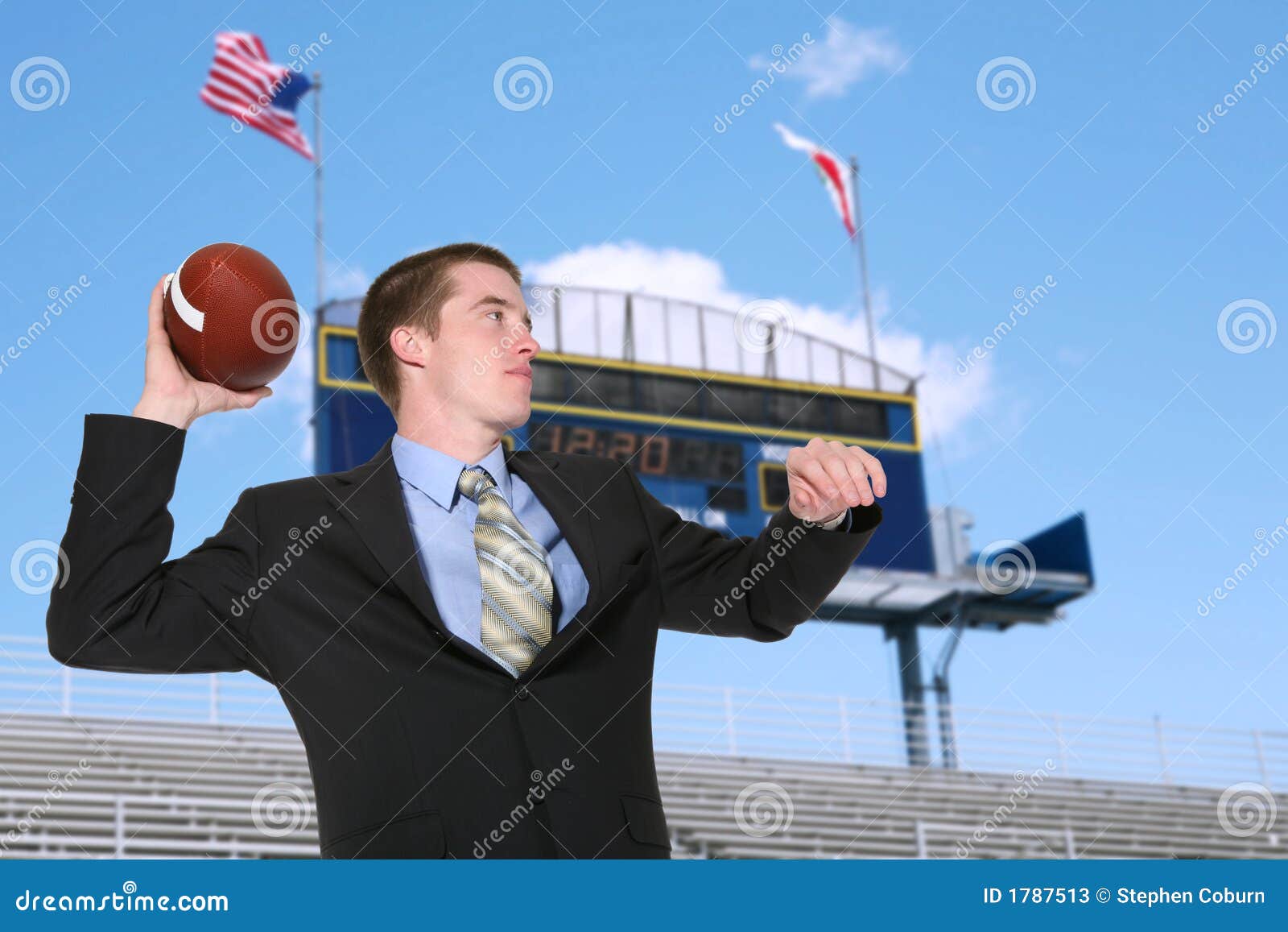 Business Man Making a Pass stock image. Image of handsome - 1787513