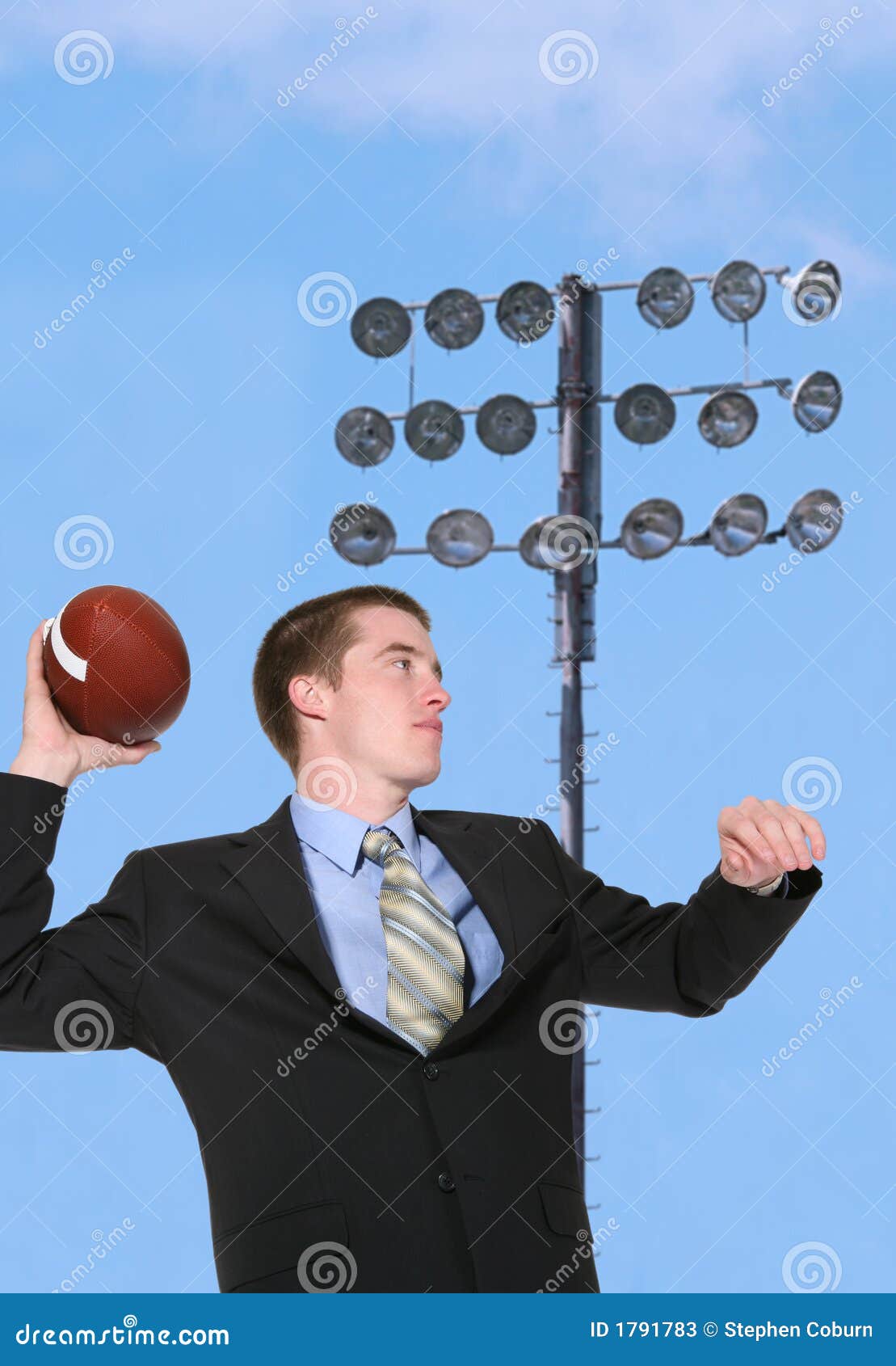 Business Man Making a Pass stock image. Image of handsome - 1791783