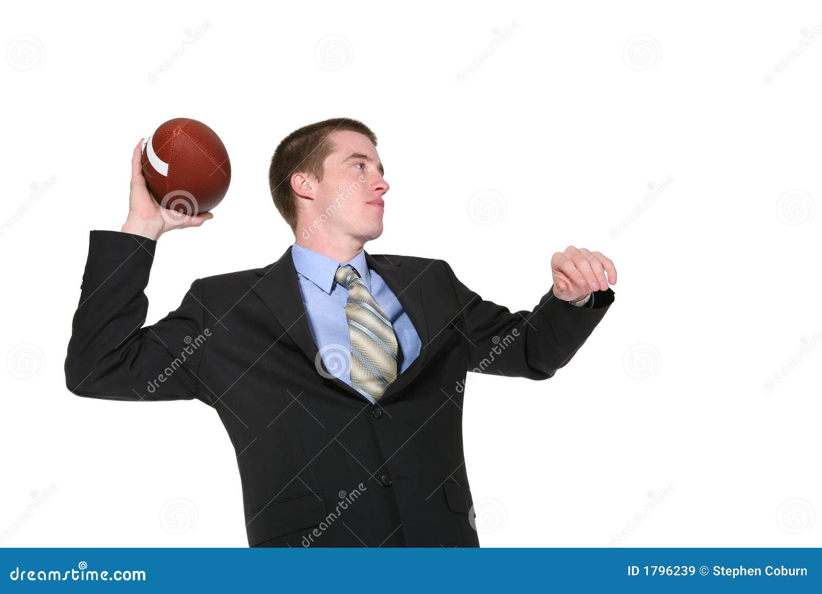Business Man Making a Pass stock image. Image of football - 1796239