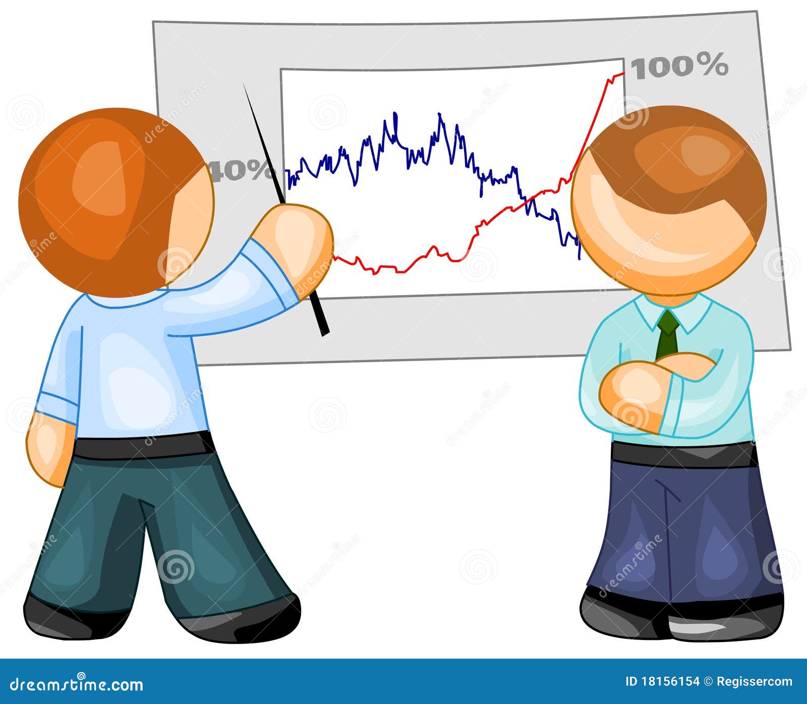 Business Man Making a Presentation Stock Illustration - Illustration of ...