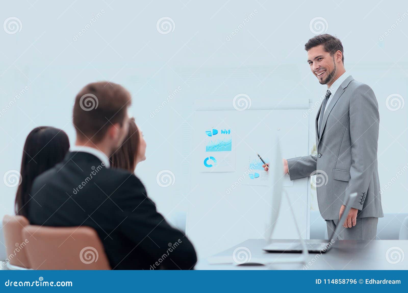 Business Man Making a Presentation in the Office. Stock Photo - Image ...