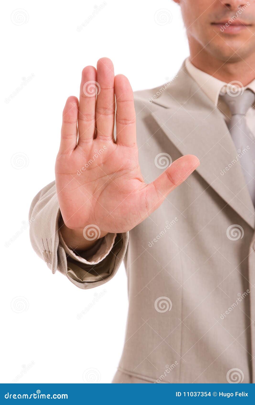 Business Man Making Stop Sign Stock Photo - Image of caucasian, palm ...