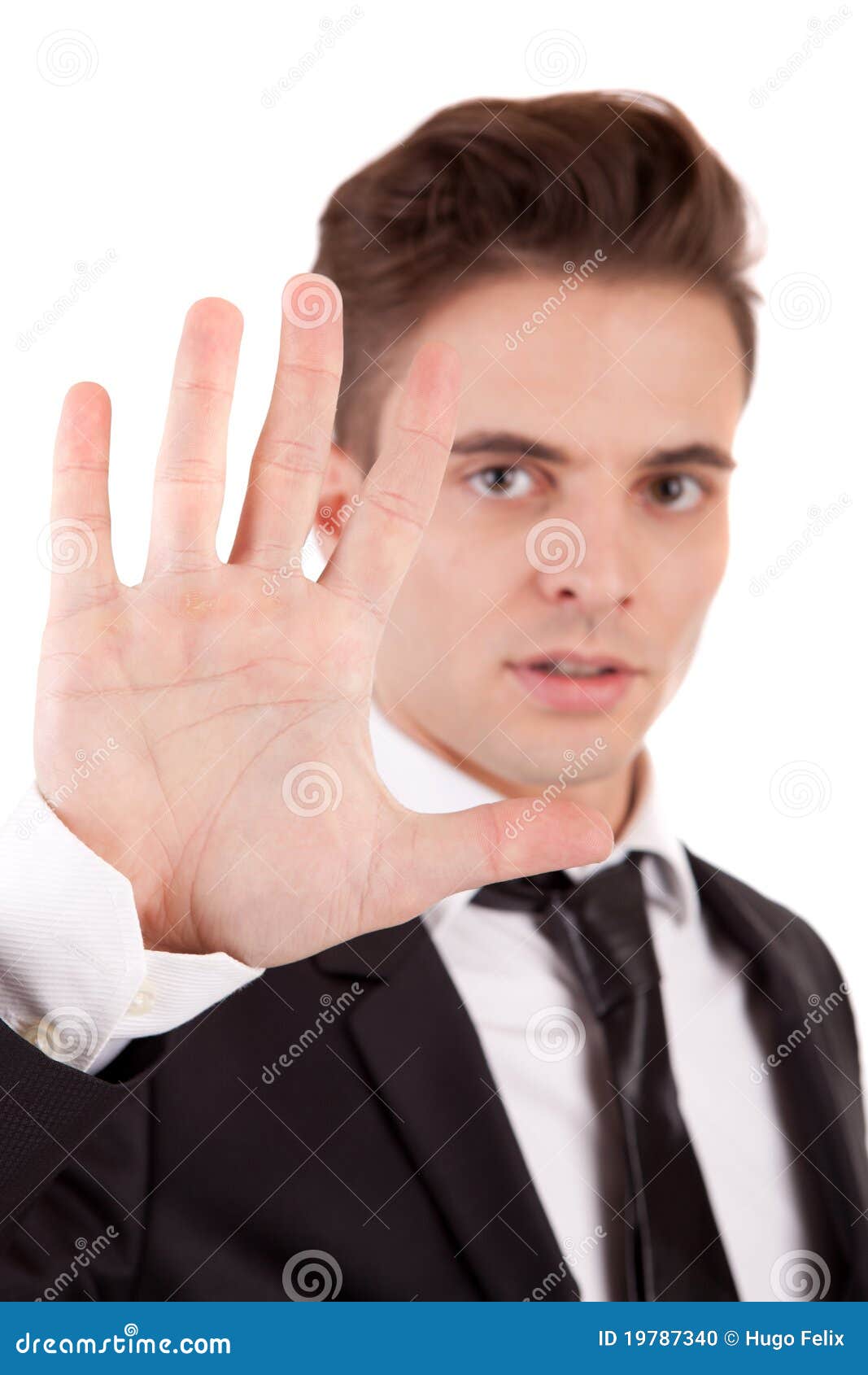 Business Man Making Stop Sign Stock Photo - Image of businessman ...