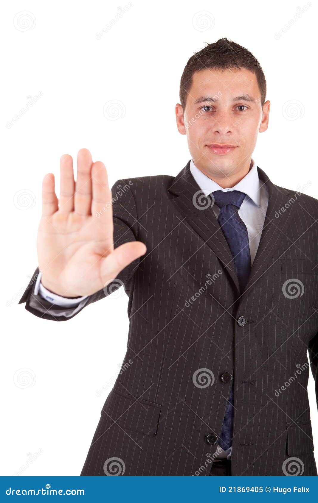 Business Man Making Stop Sign Stock Image - Image of hand, adult: 21869405