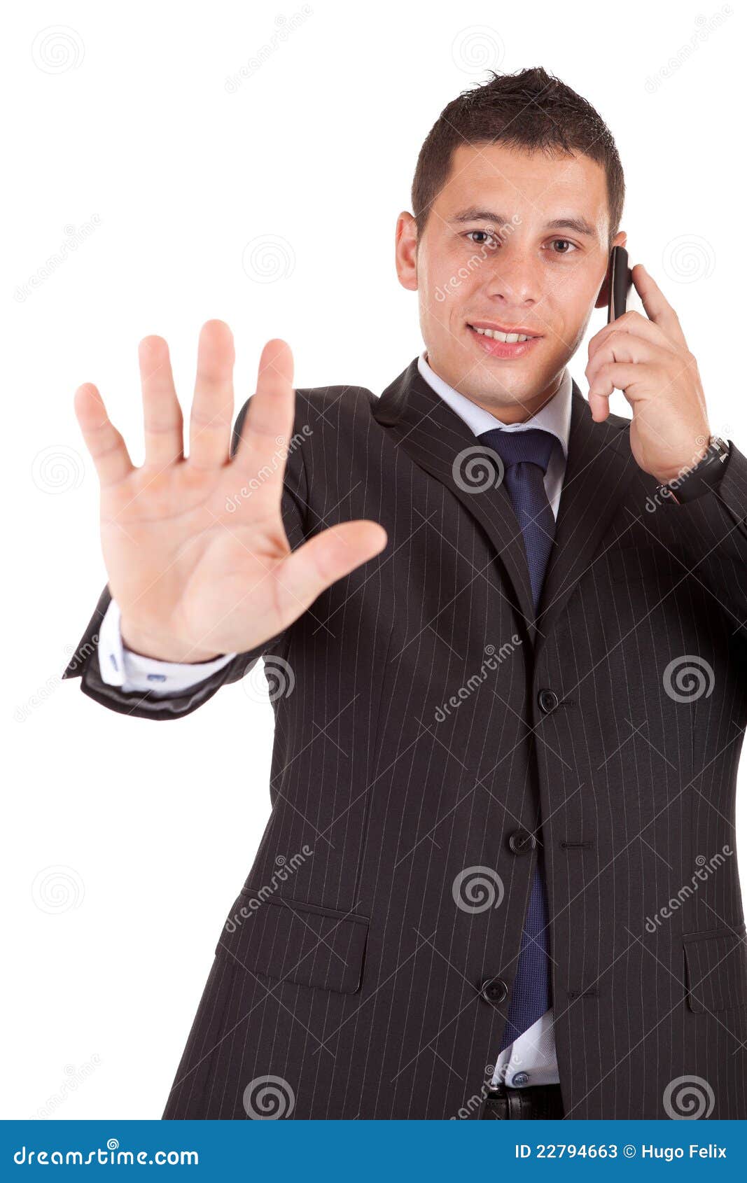 Business Man Making Stop Sign Stock Image - Image of portrait, handsome ...