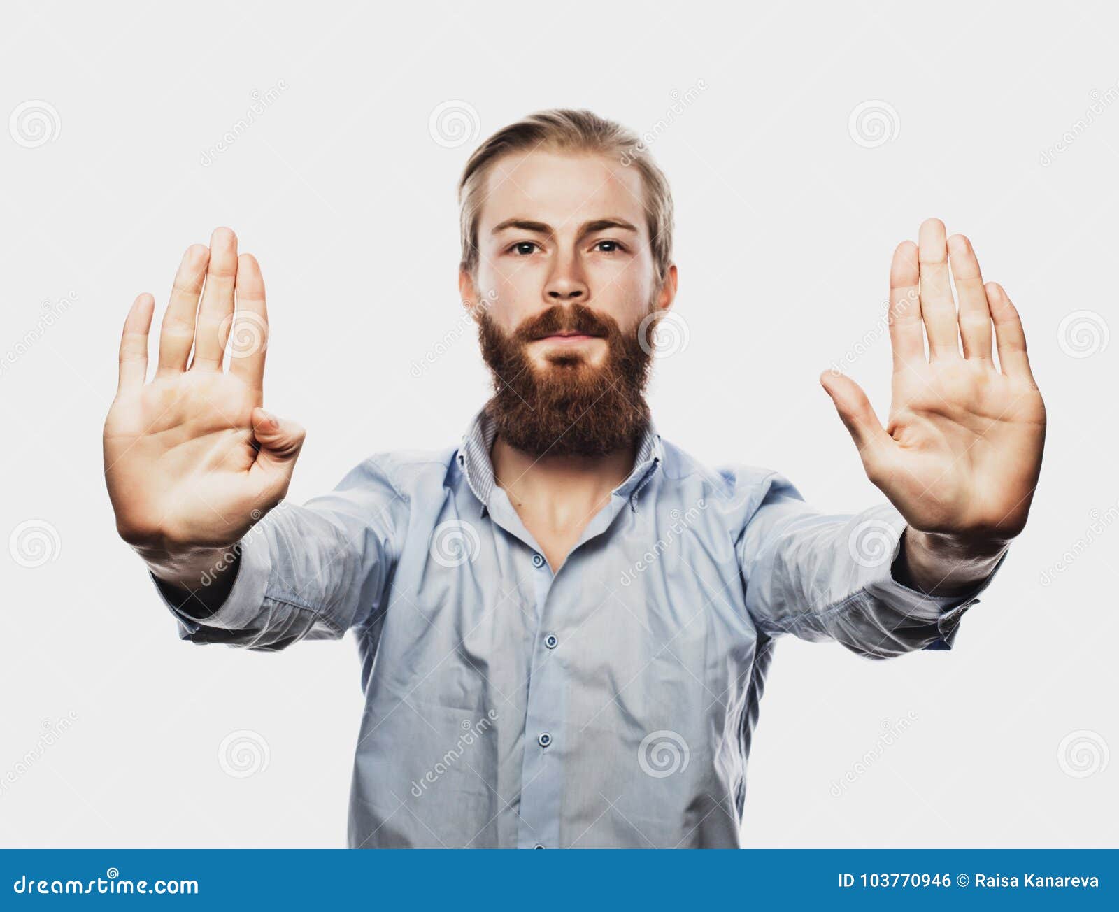Business Man Making Stop Sign Stock Photo - Image of serious, caucasian ...