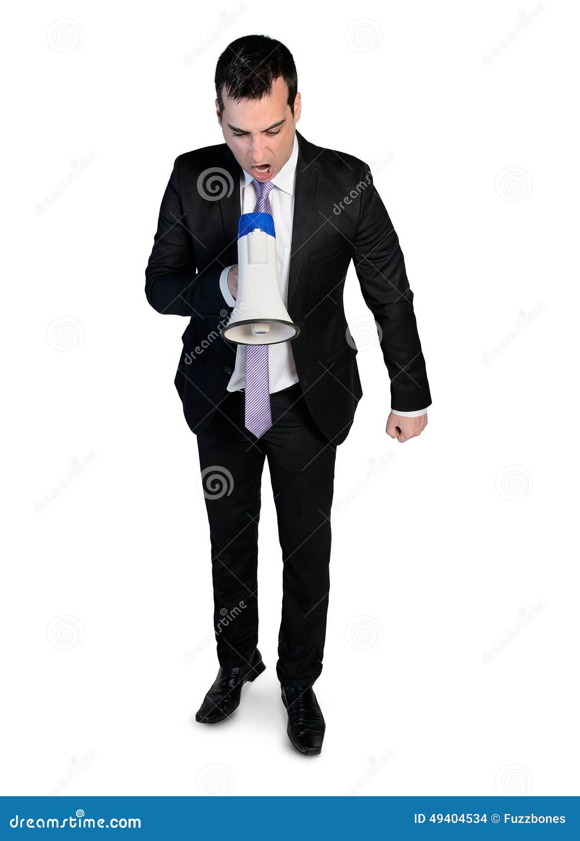 Business Man with Megaphone Stock Photo - Image of loudspeaker ...