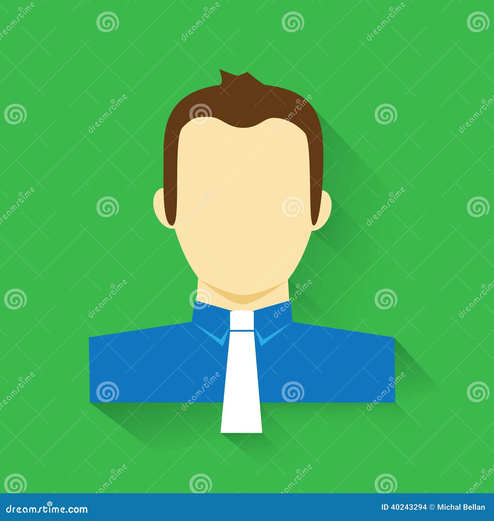 Business Man Minimalistic Portrait Icon Stock Illustration ...