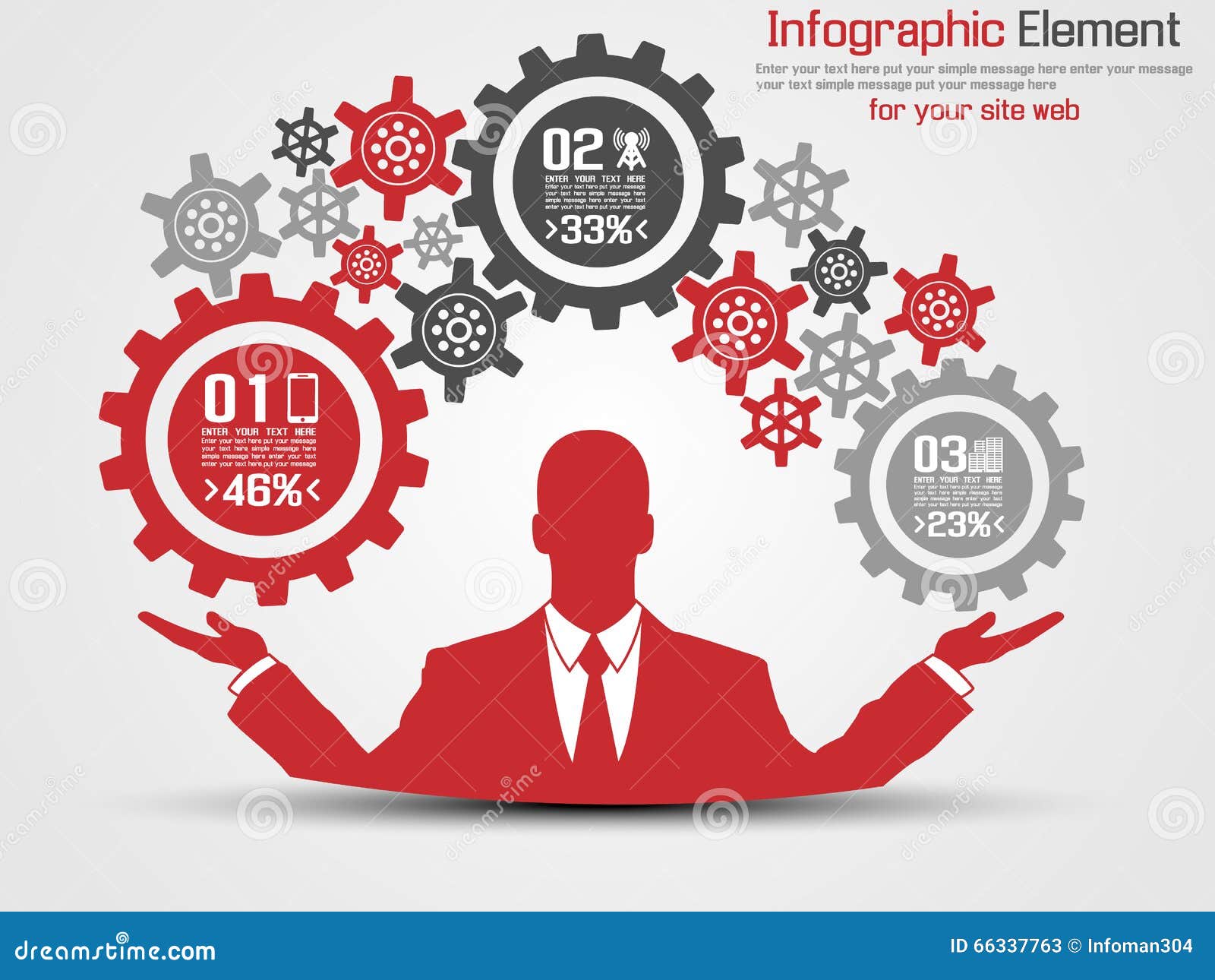 Business Man Modern Infographic Stock Vector - Illustration of business ...