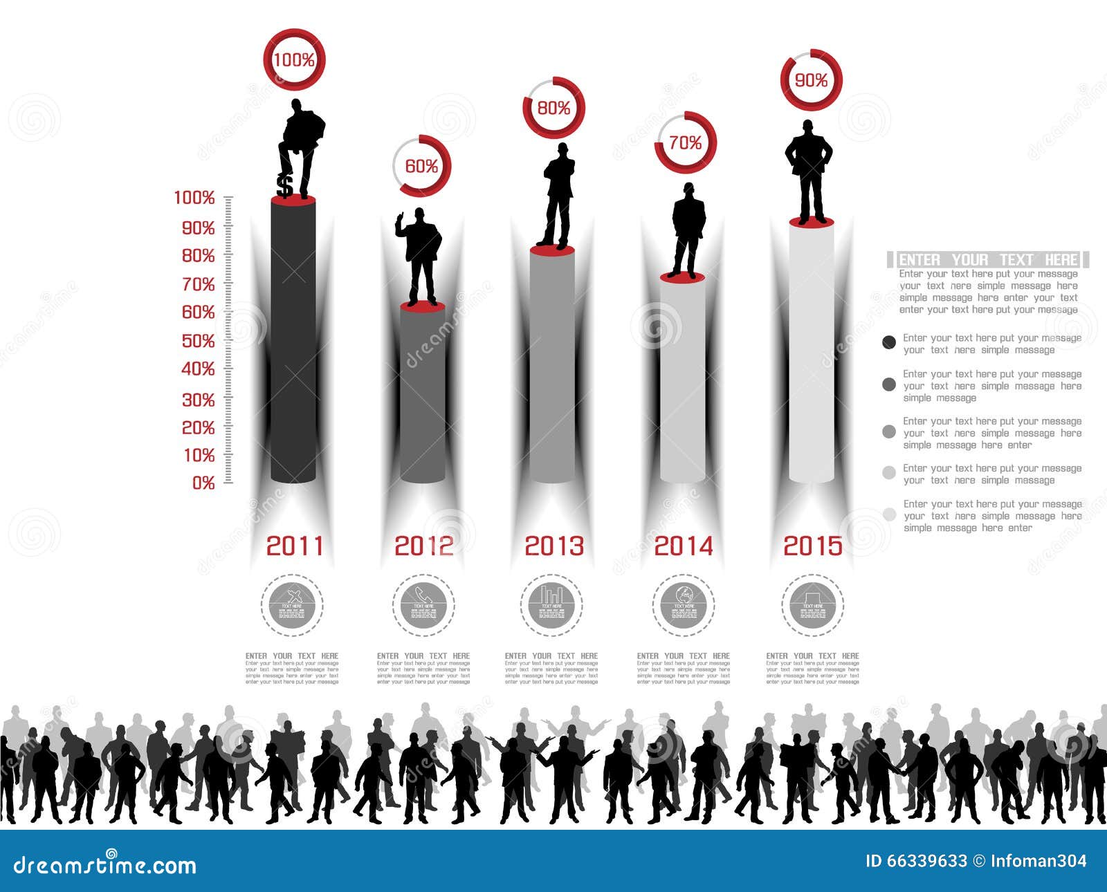 Business Man Modern Infographic Stock Vector - Illustration of document ...