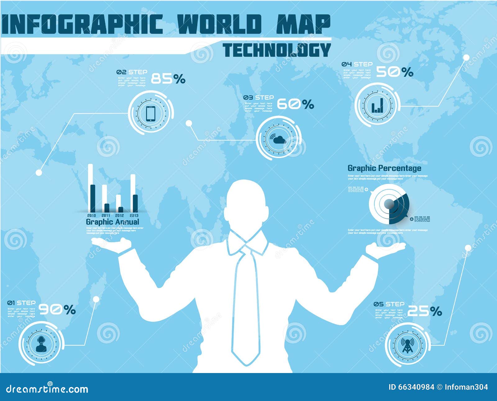 Business Man Modern Infographic Stock Vector - Illustration of creative ...