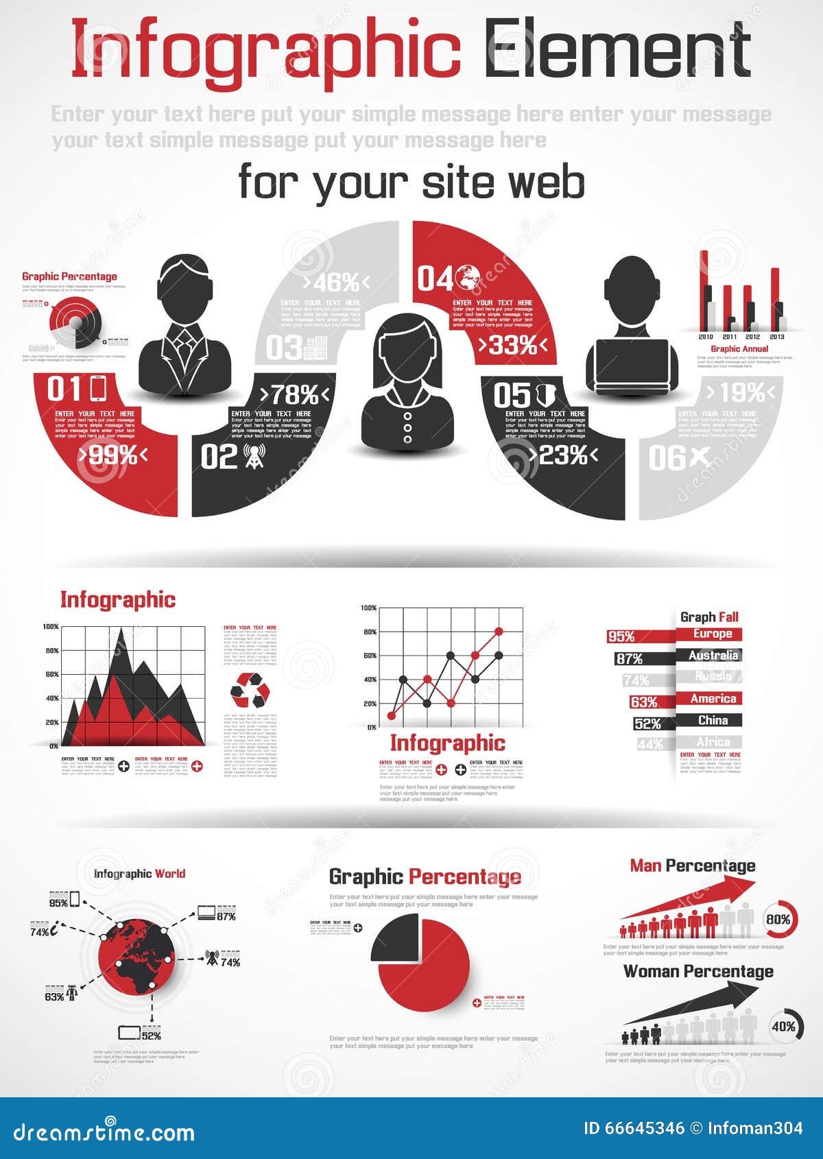 Business Man Modern Infographic Stock Vector - Illustration of ...