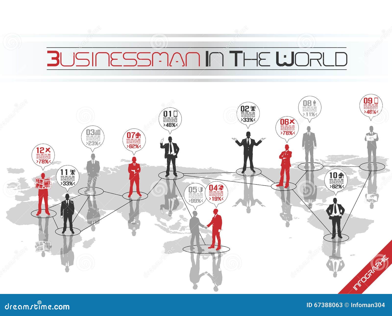 Business Man Modern Infographic Stock Illustration - Illustration of ...