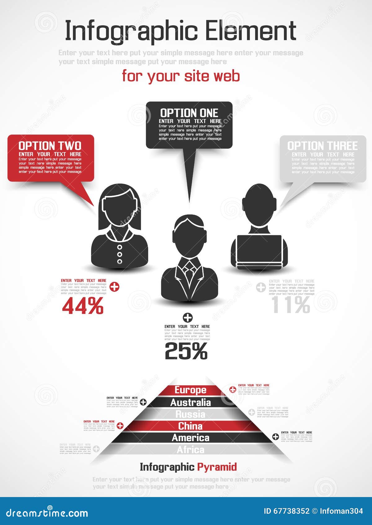 Business Man Modern Infographic Stock Vector - Illustration of menu ...