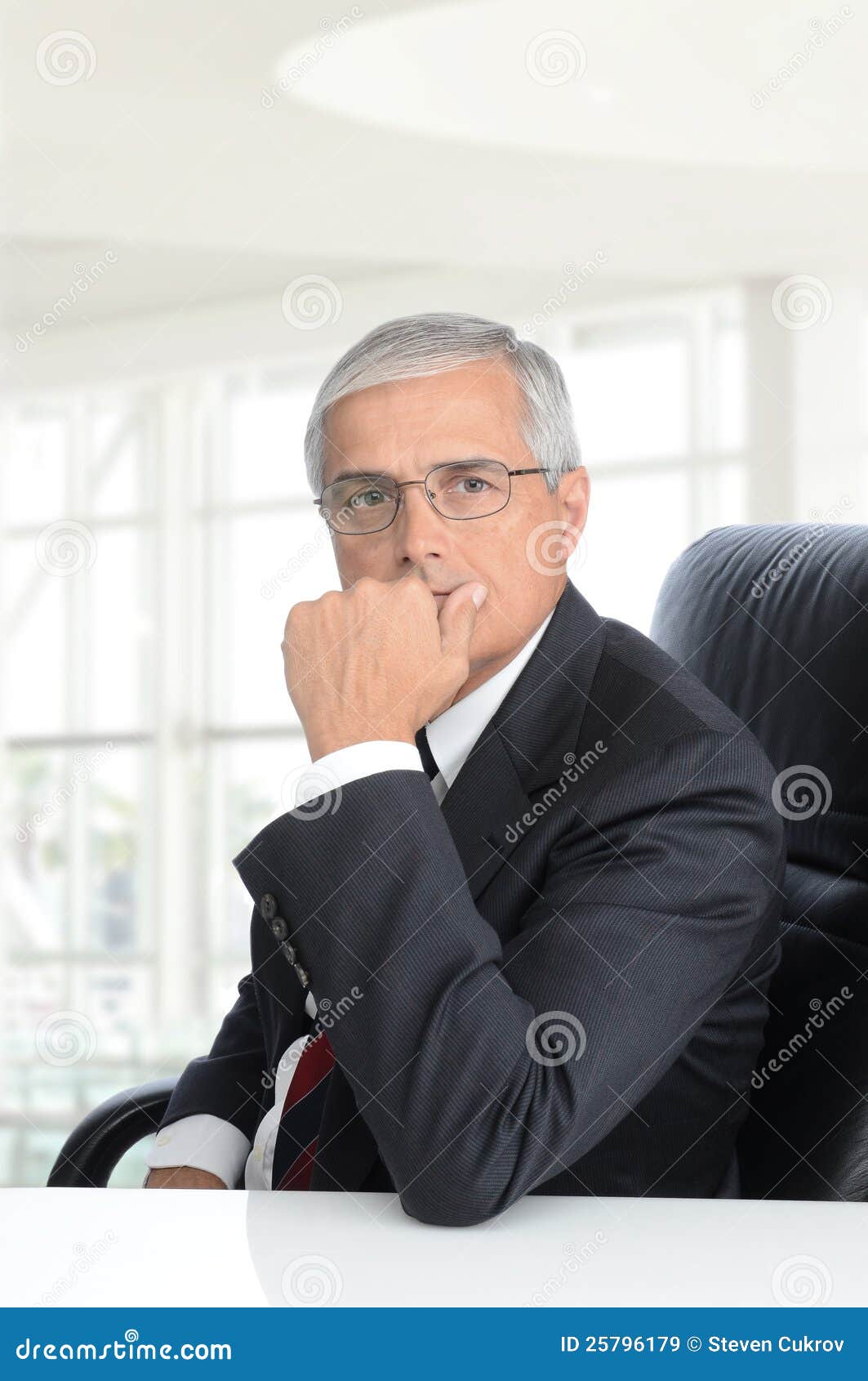 Business Man in Modern Office Setting Stock Image - Image of adult ...
