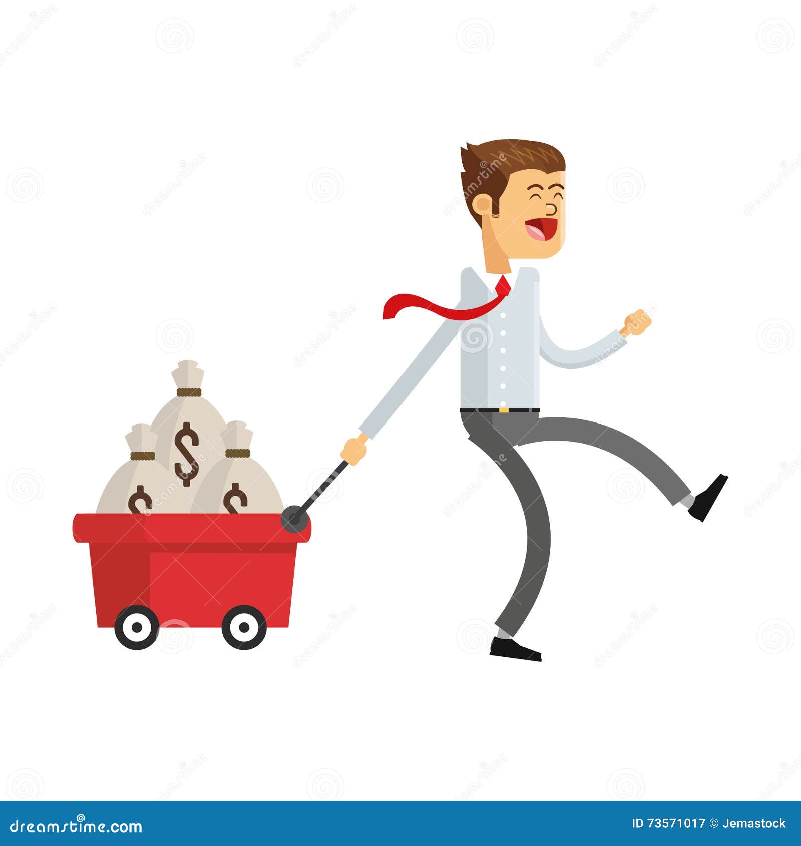 Business Man with Money Icon Stock Illustration - Illustration of ...
