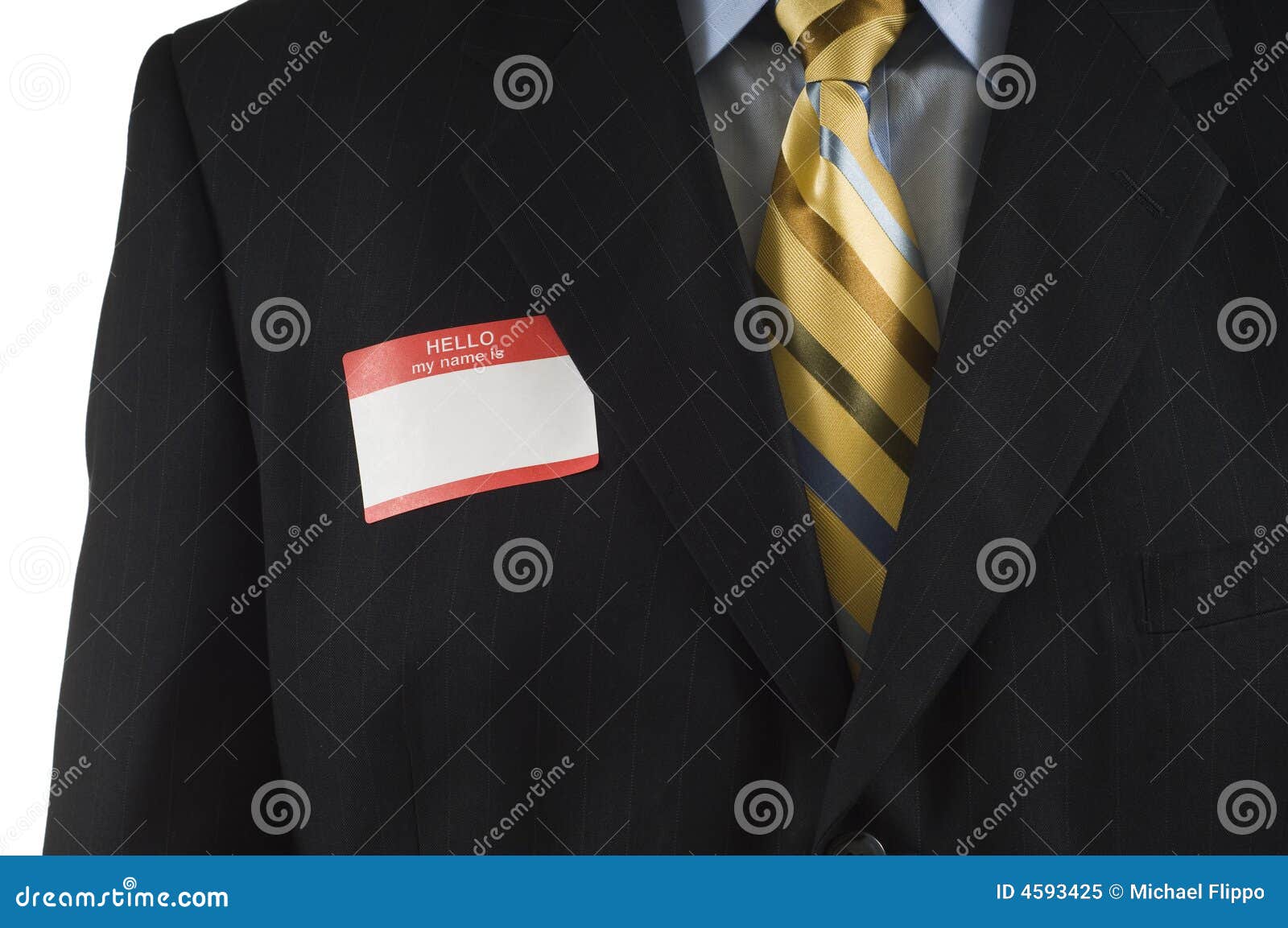 Business man with Name Tag stock image. Image of conceptual - 4593425