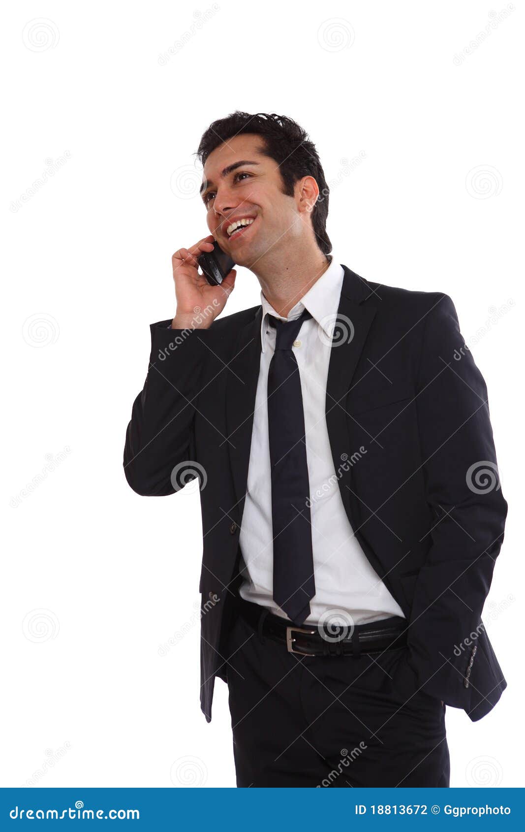 Business Man Negotiating on Phone Stock Photo - Image of person, beauty ...