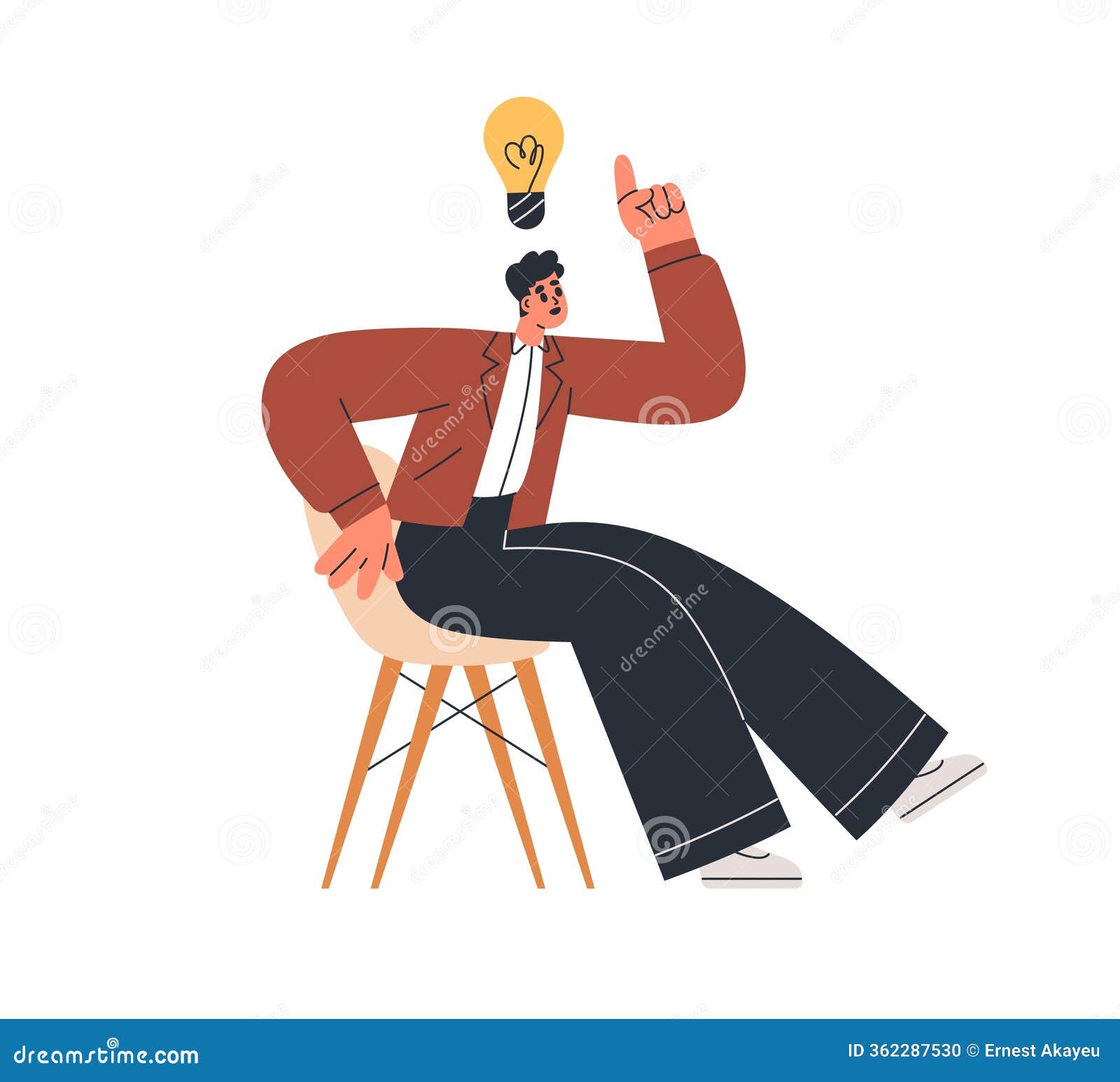 Employee With Thinking Speech Bubble If He Should Follow His Passion Or ...