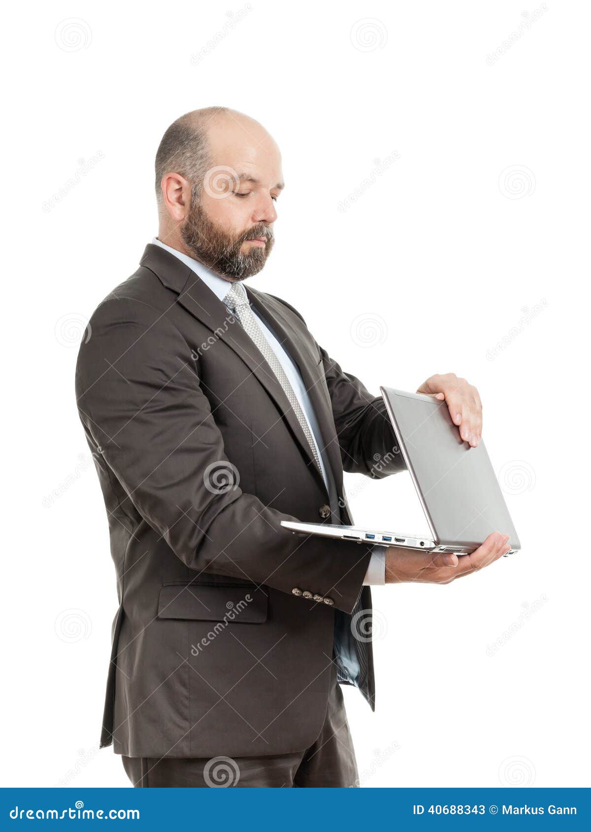Business man notebook stock image. Image of computer - 40688343
