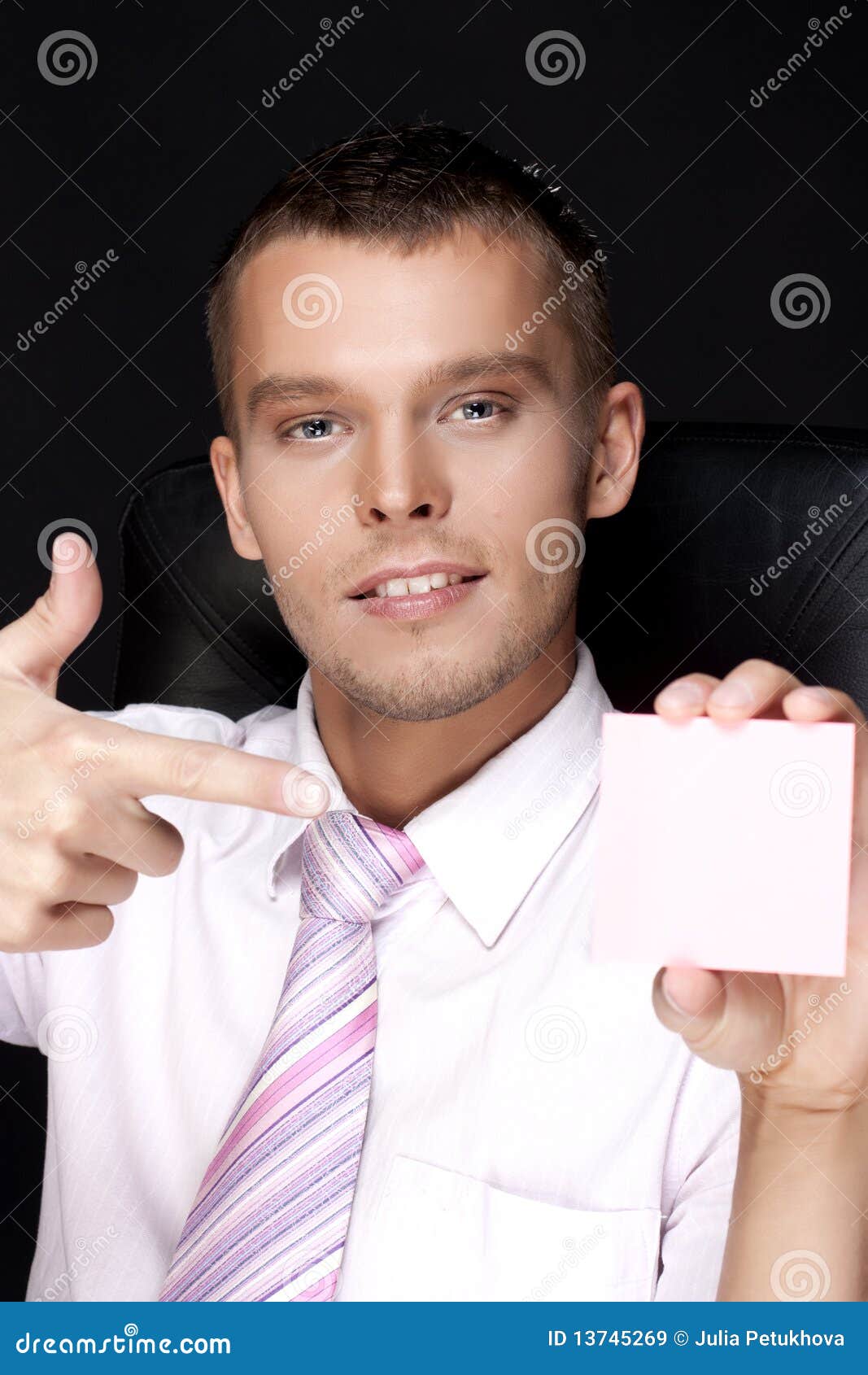 Business man with notes stock image. Image of concept - 13745269