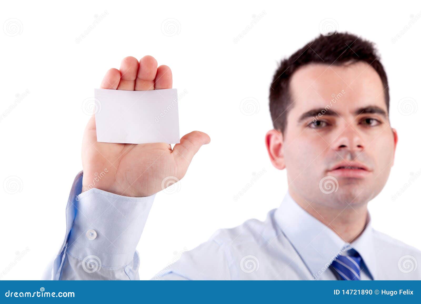 Business man offering card stock photo. Image of isolated - 14721890