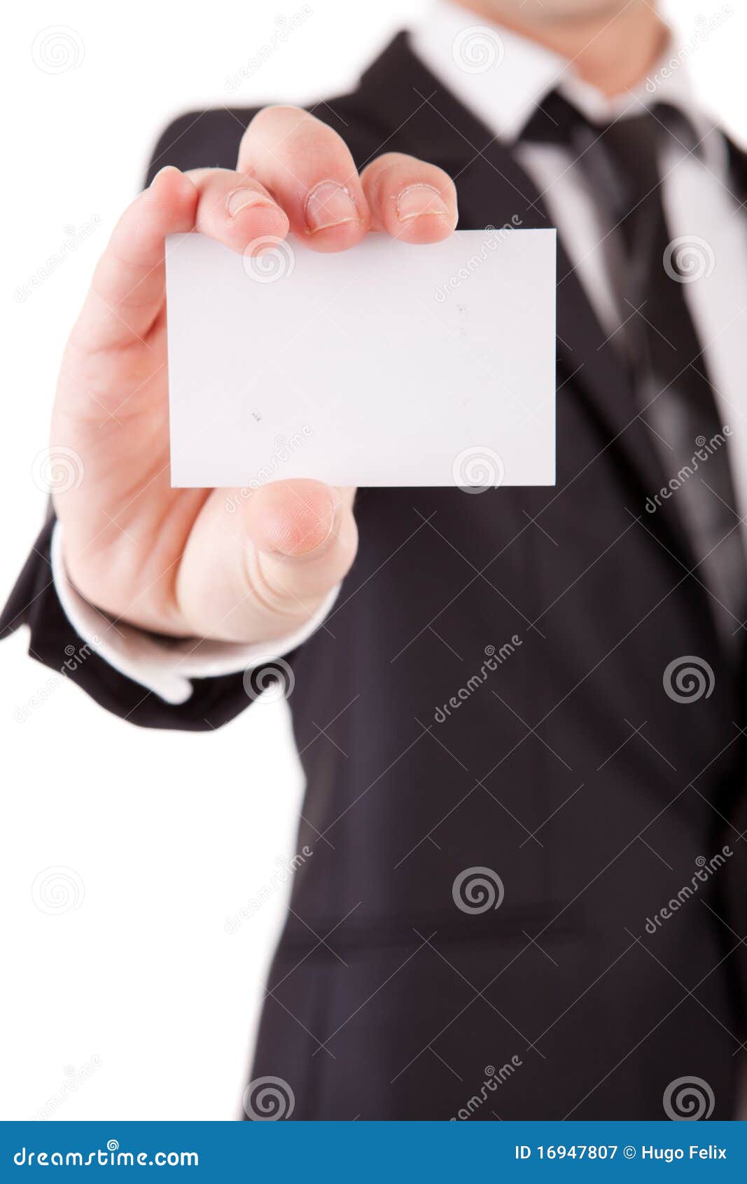 Business man offering card stock image. Image of adult - 16947807