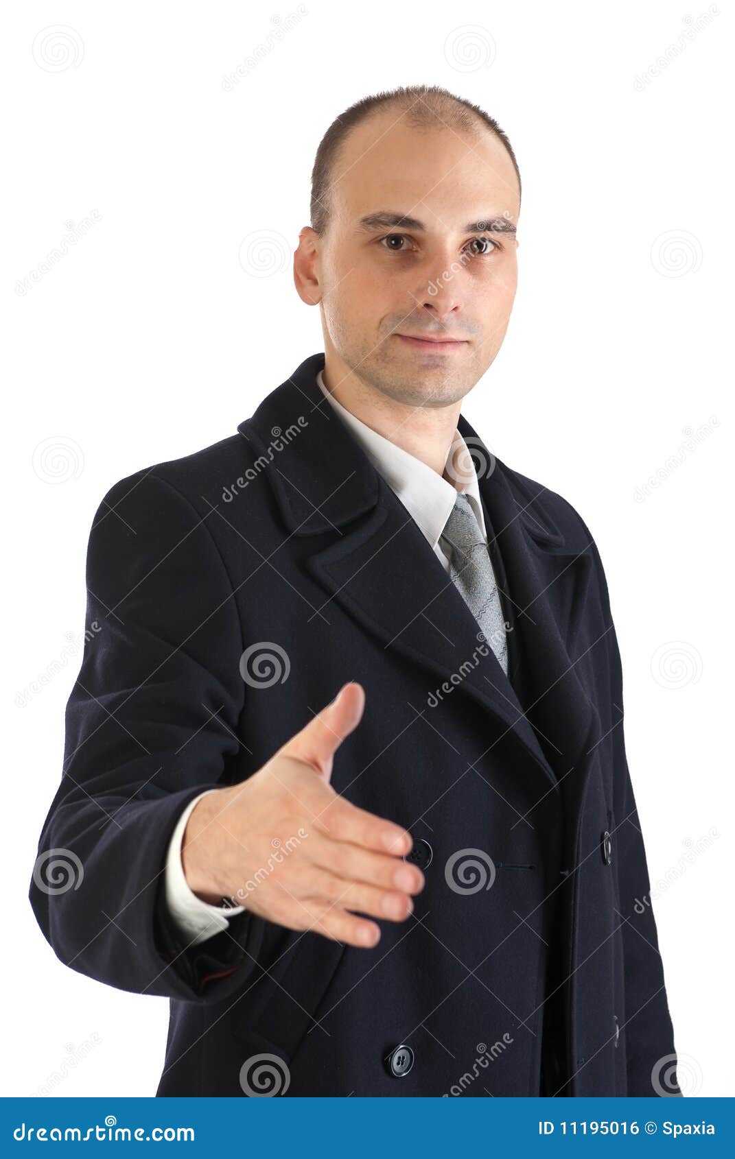 Business Man Offering a Handshake. Isolated on Whi Stock Photo - Image ...