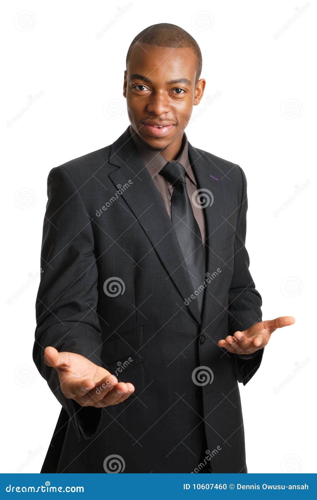 Business Man Offering Help with Open Hands. Stock Photo - Image of ...