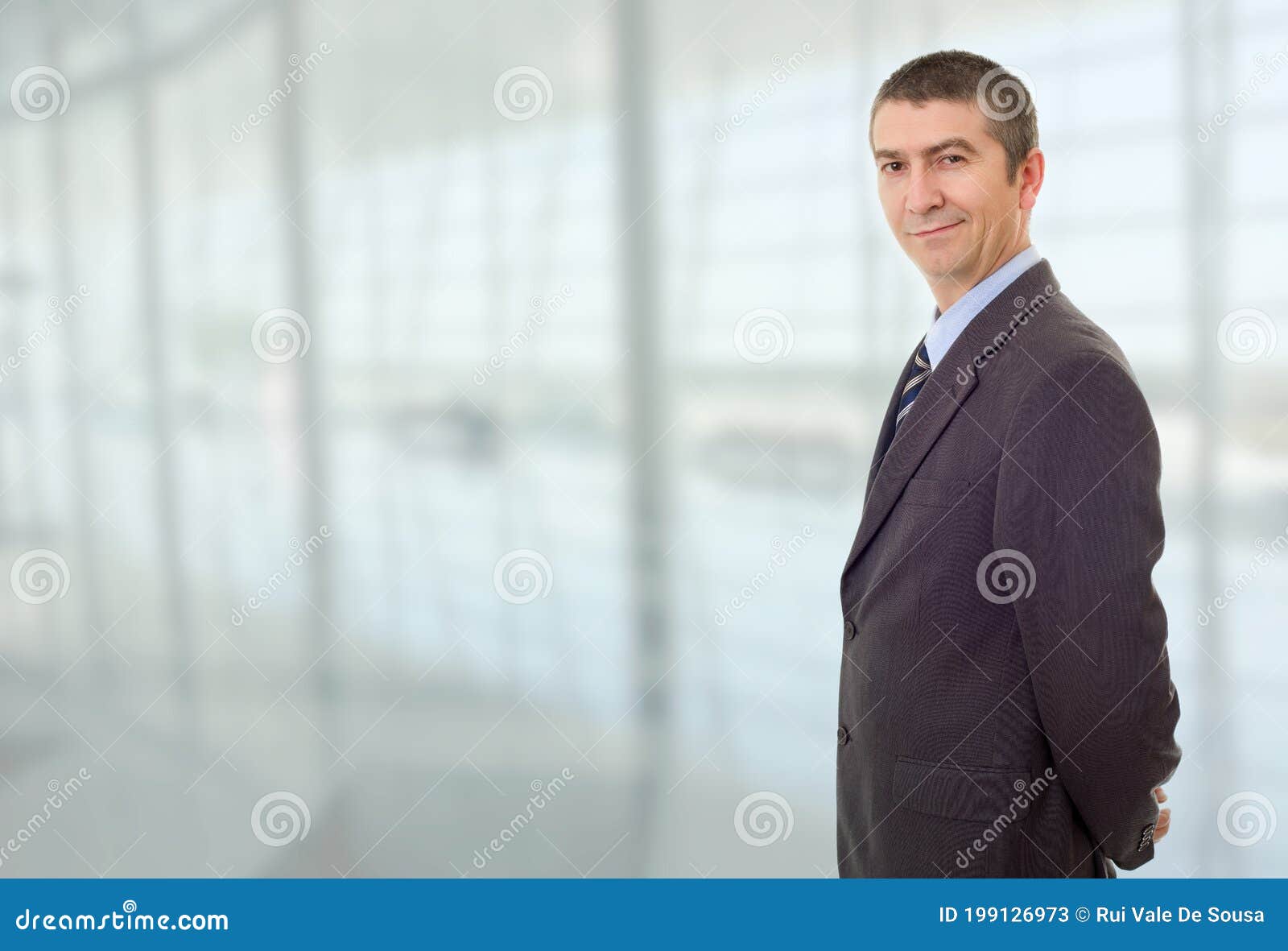 Business man at the office stock image. Image of contentment - 199126973