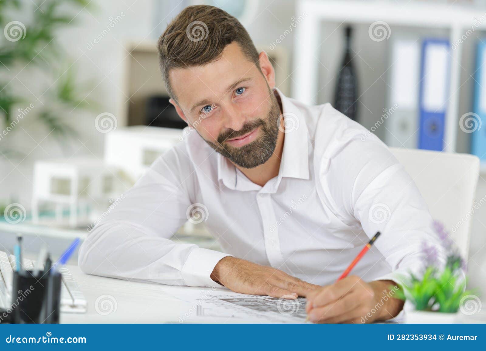 Business Man in Office Taking Notes Stock Photo - Image of manager ...