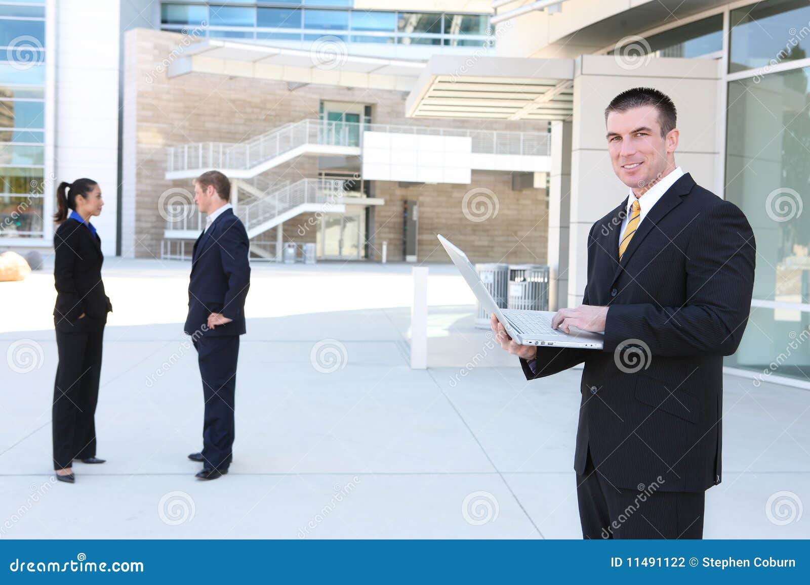 Business Man at Office Wth Computer Stock Photo - Image of computer ...