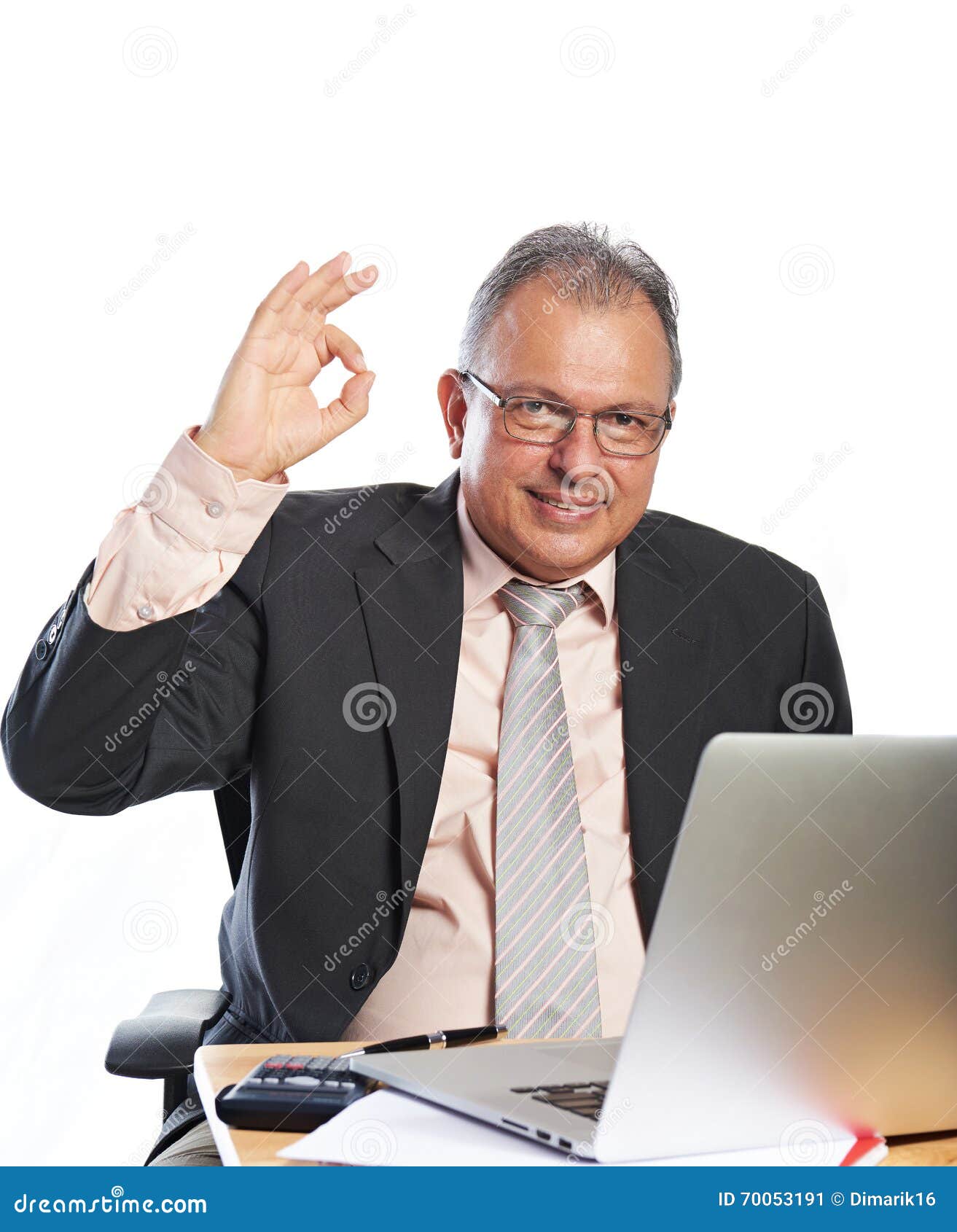 Business man ok stock image. Image of manager, table - 70053191