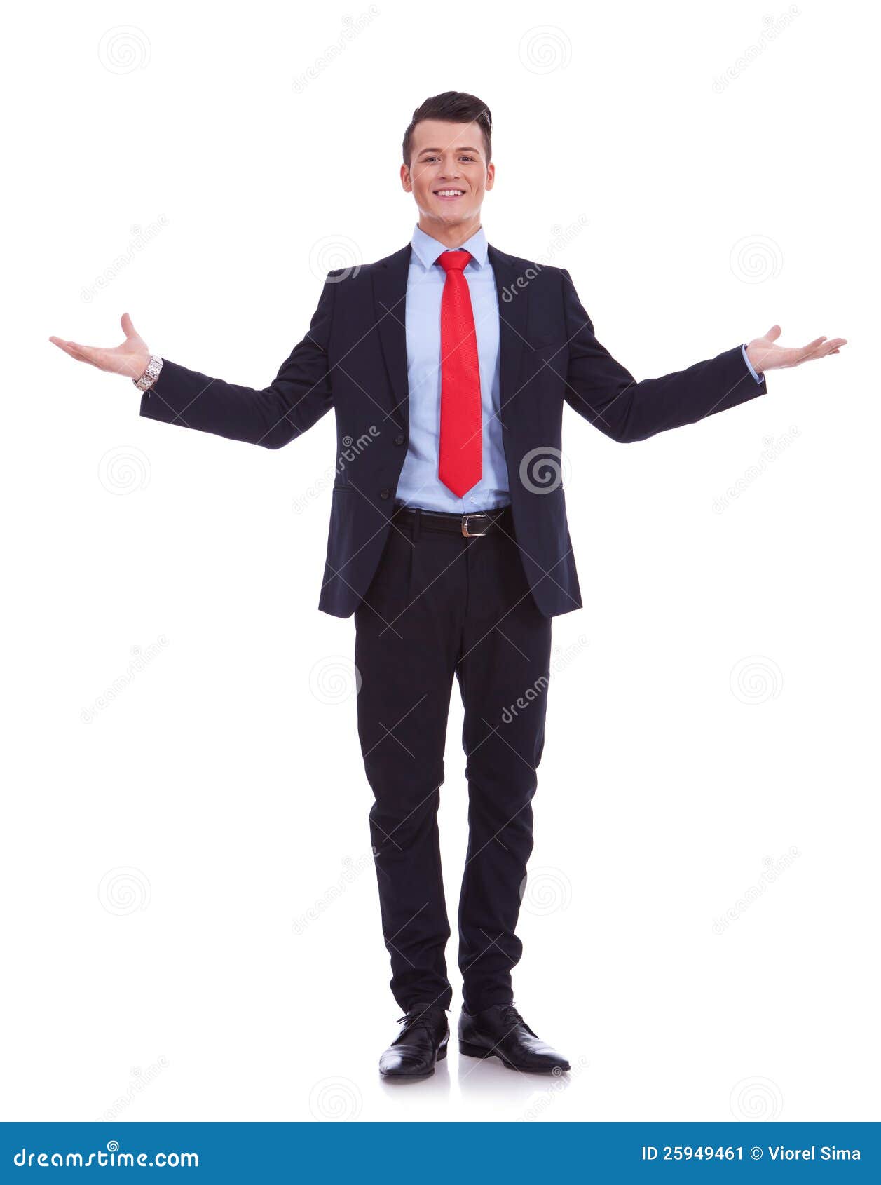 Business Man with Open Arms Stock Image - Image of occupation ...