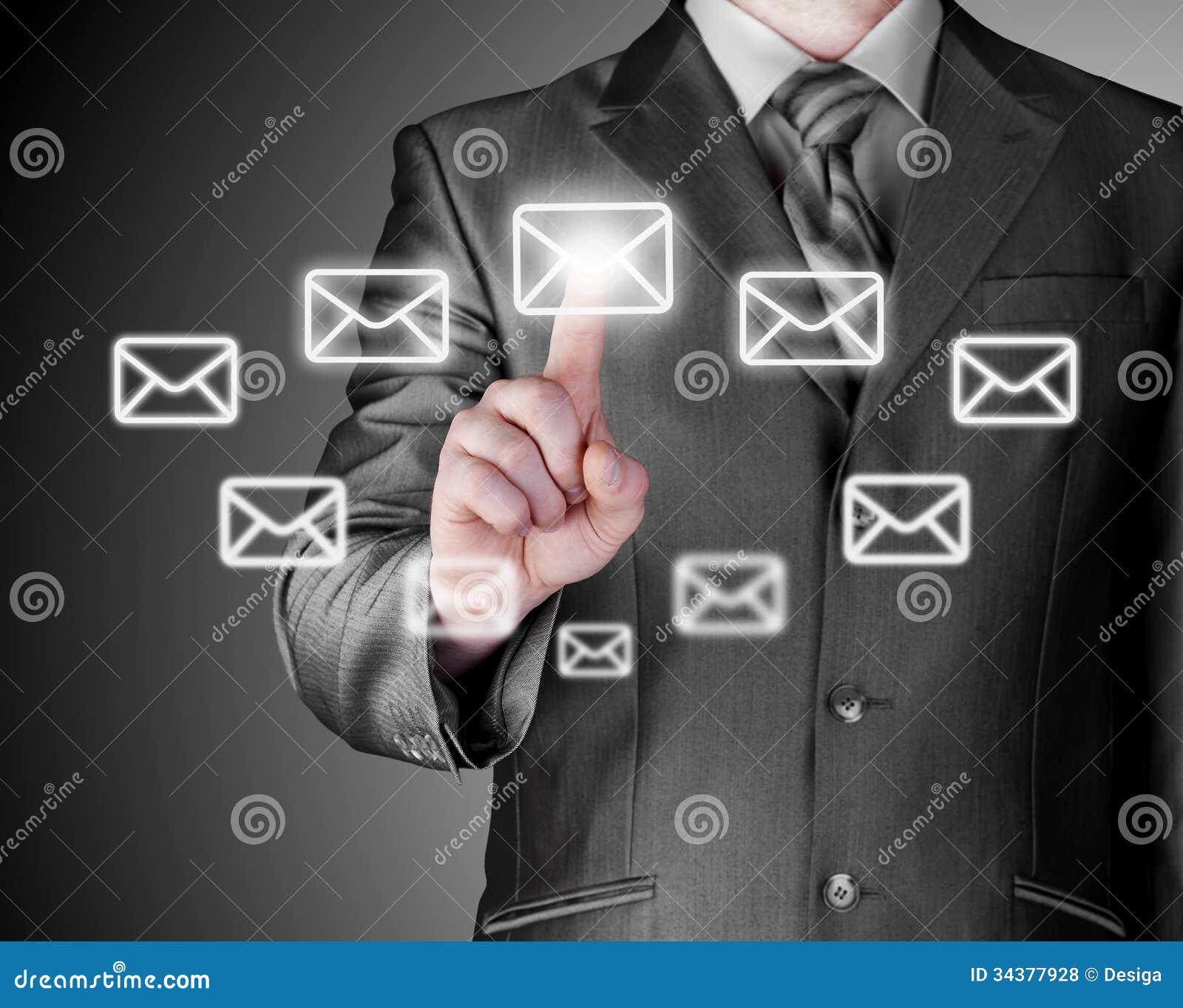 Business man open email stock photo. Image of connection - 34377928