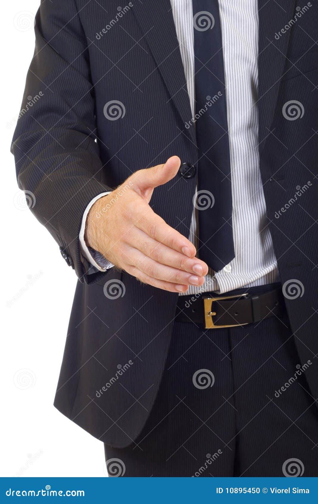 A Business Man with an Open Hand Stock Photo - Image of deal, male ...