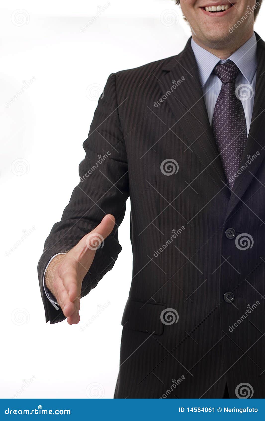 A Business Man with an Open Hand Stock Image - Image of black ...