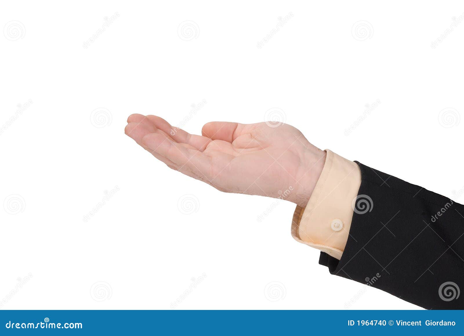 Business Man with an Open Hand Stock Photo - Image of blank, hold: 1964740