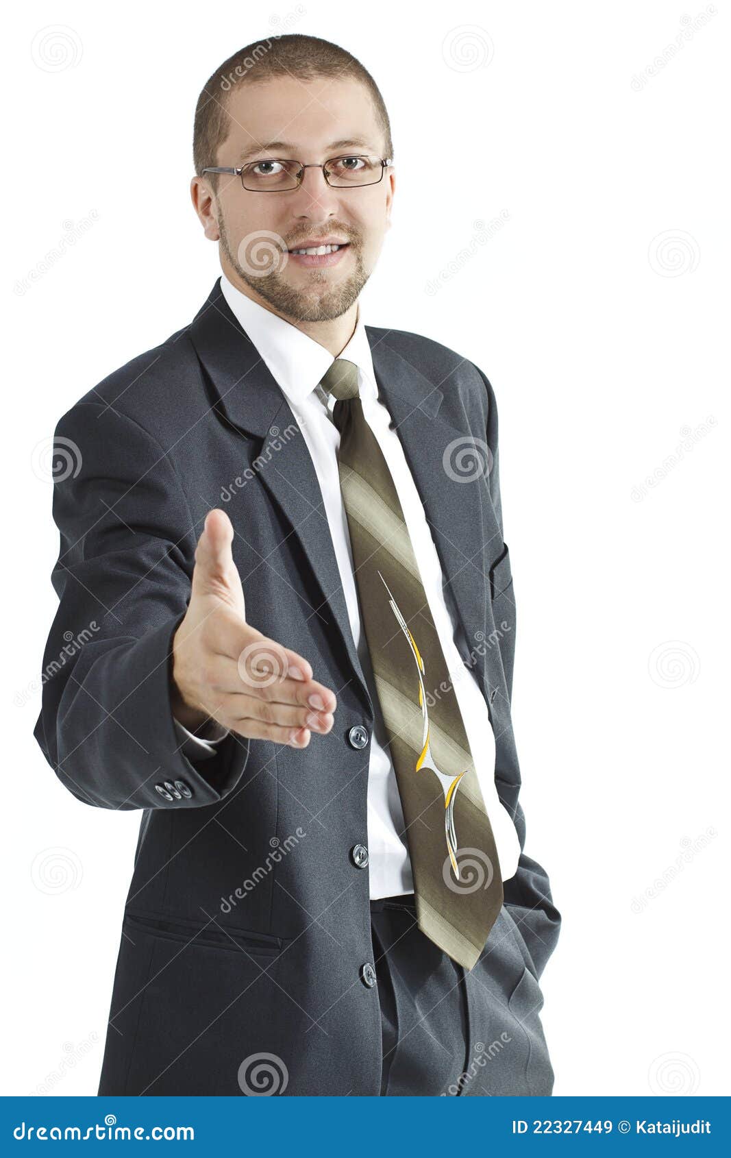 A Business Man with an Open Hand Stock Image - Image of agreemant, deal ...
