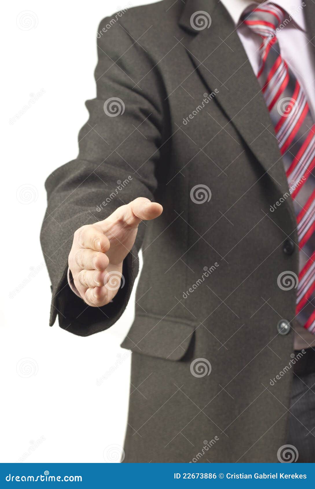Business Man with Open Hand Stock Photo - Image of celebration, good ...