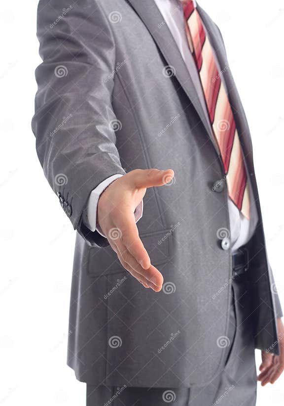 Business Man with an Open Hand Stock Photo - Image of formal, hired ...