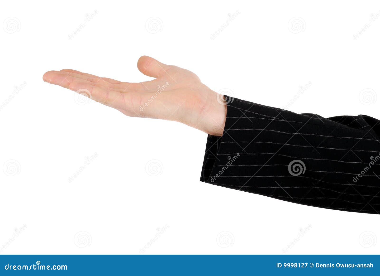 Business Man with Open Stretched Hand Stock Image - Image of advertise ...